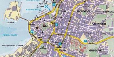 A croácia mapa - Mapas Croácia (Sul da Europa - Europa)